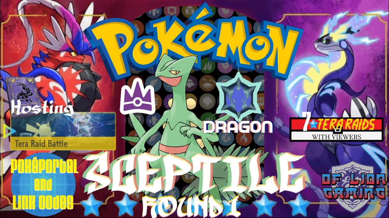 Sceptile 7 Star Tera Raid Round 1|Pokémon Violet | PokéPortal And Link ...