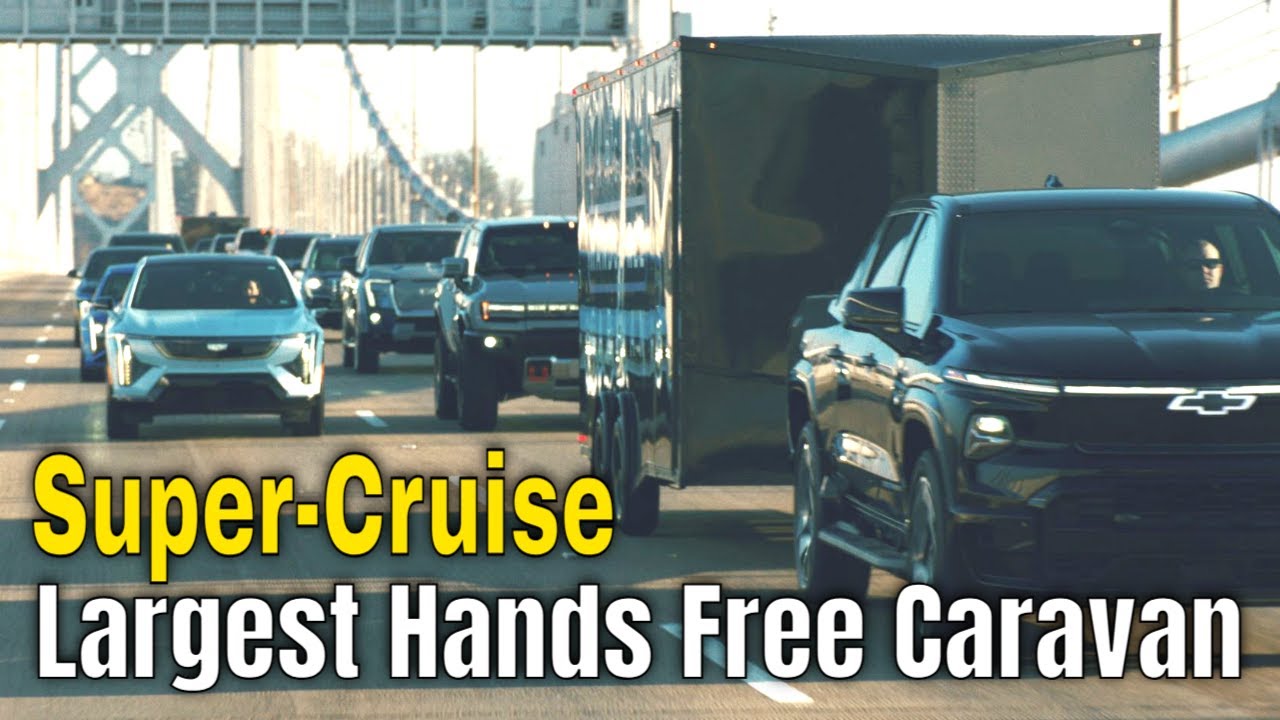 Largest Hands Free Caravan With Super Cruise and GM Vehicles - YouTube