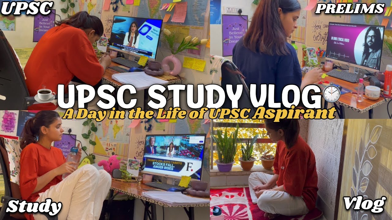 12 Hours Study Routine of UPSC ASPIRANT 📚: Day - 15 of Library 📚: A day ...