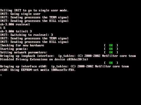 Change runlevel using Init command - YouTube