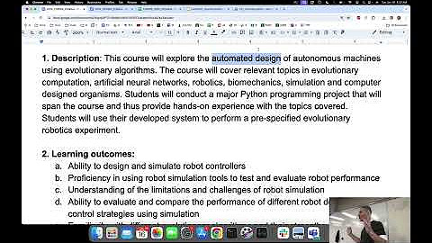Evolutionary Robotics lectures. Spring 2024. - YouTube