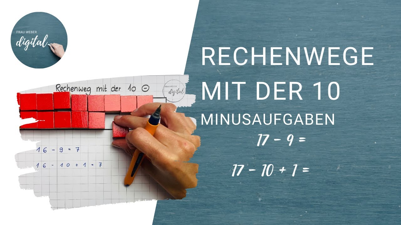 Rechenweg mit der 10 bei Minusaufgaben (inkl. Arbeitsblatt) - YouTube
