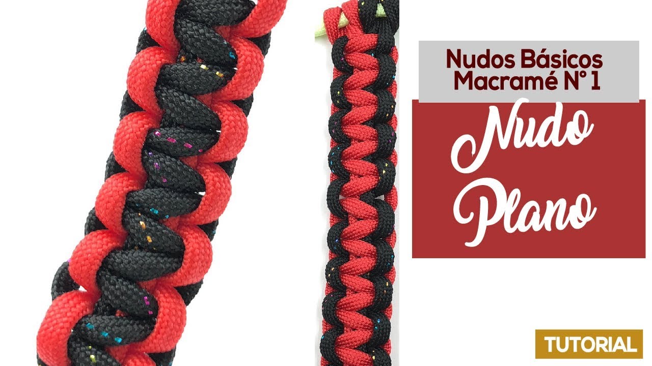 Tutorial Nudo Plano o Cuadrado Macrame Nudos Basico De Macrame N°1 ...