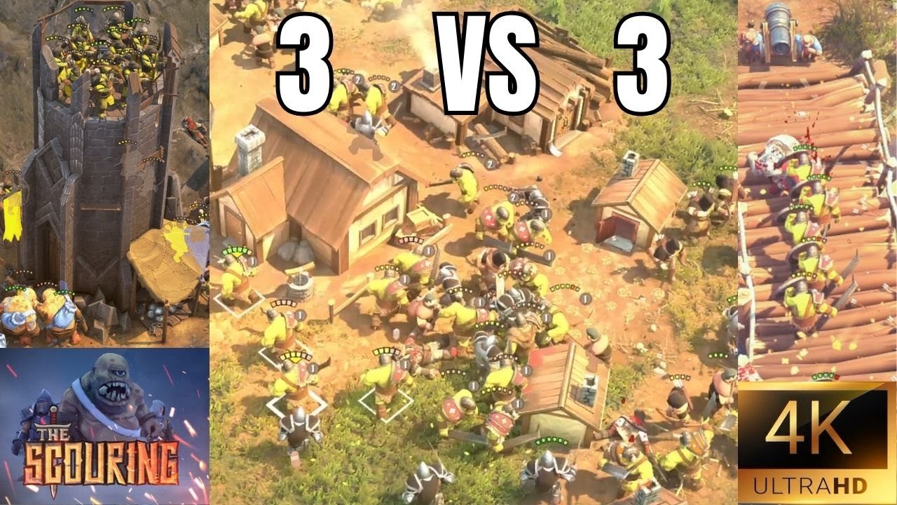 THE SCOURING ORC VS HUMAN 3 VS 3 NEW RTS WARCRAFT GAME The Scouring ...