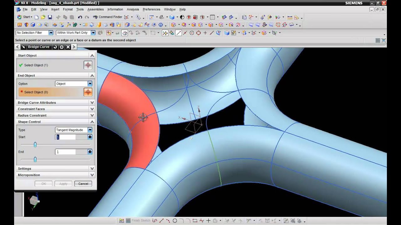 [NX8] Final (Through Curve Mesh) - YouTube
