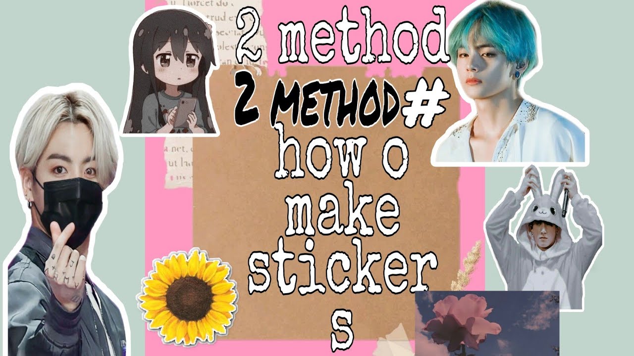2 EASY method how to make stickers 🌗🌌 - YouTube
