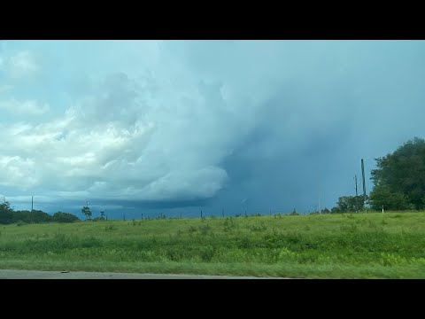 Captivating powerful Supercell Thunderstorm I-95 North in South Carolina - YouTube