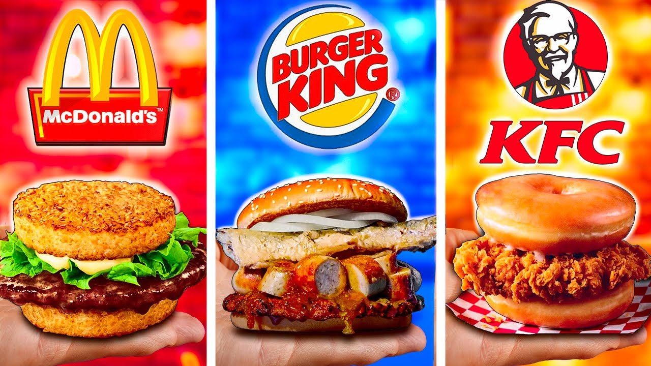 REPEATED THE WORLD'S REAL BURGERS FROM McDonald's / Burger King / KFC - YouTube