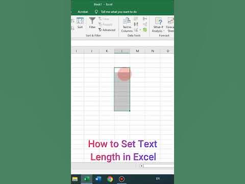 How to Set Text Length in Excel - YouTube