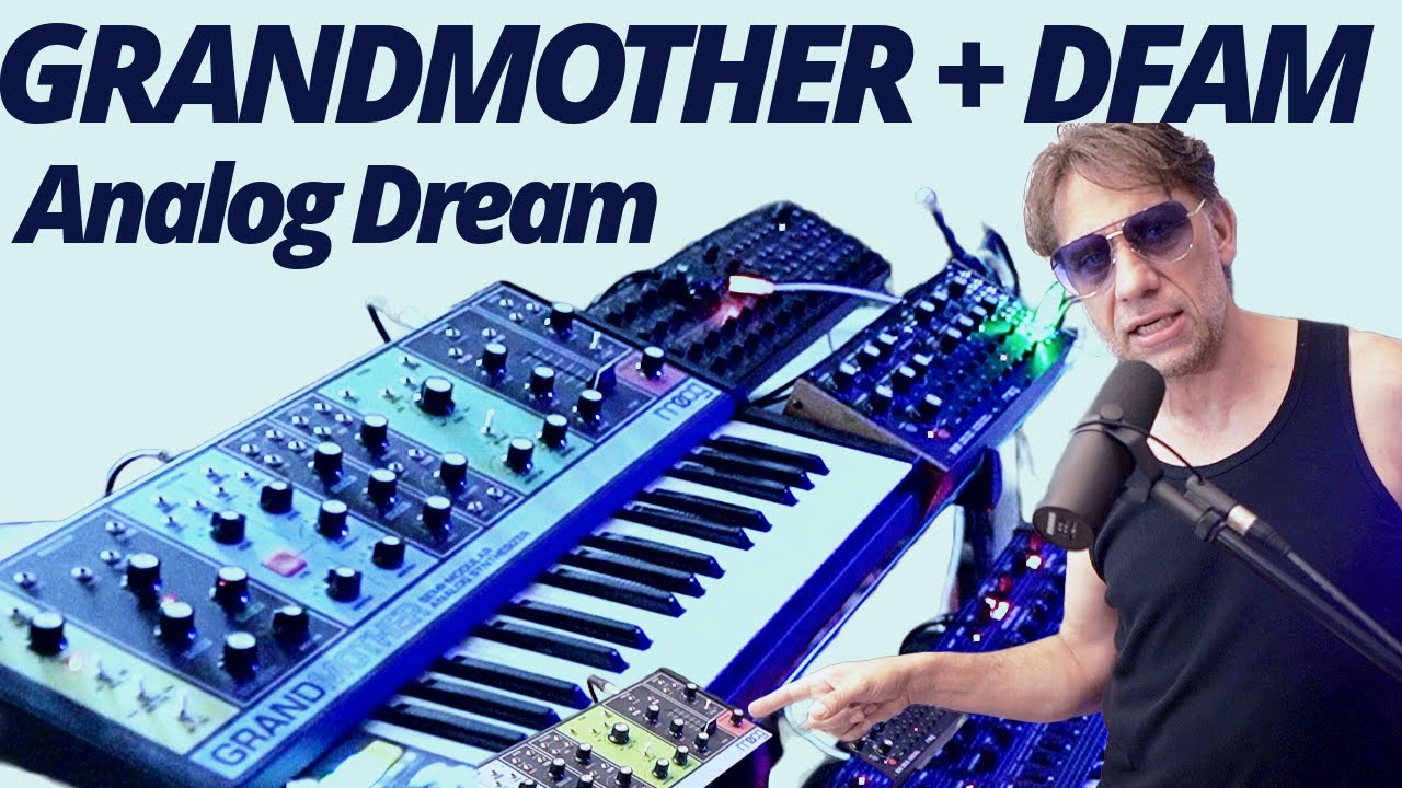Moog Grandmother + DFAM Analog Dream Team + 80er Synthwave Jam - YouTube
