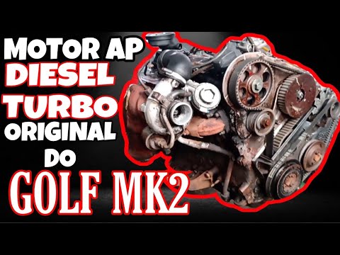 MOTOR AP DIESEL TURBO ORIGINAL DO GOLF MK2!! - YouTube