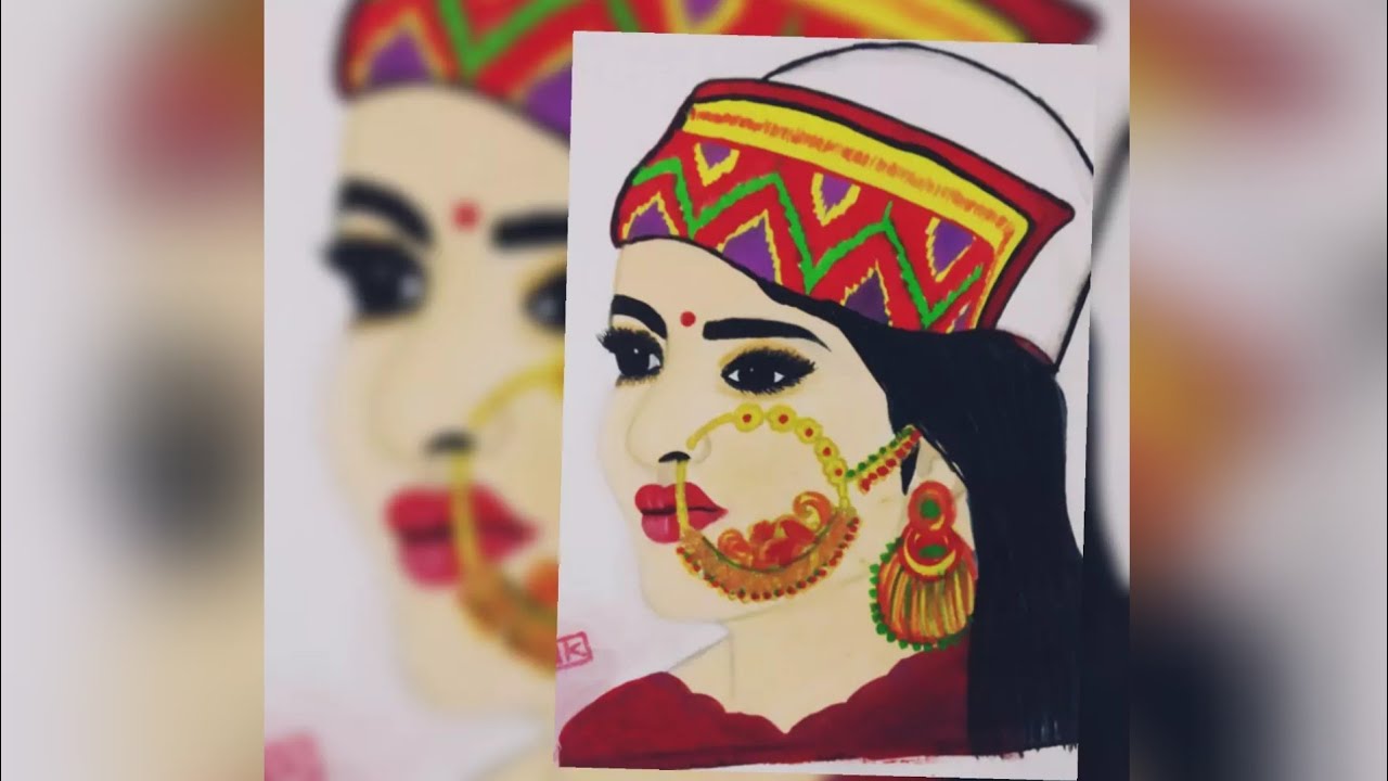 phadi girl | phadi girl drawing |cute phadan easy drawing |beautiful ...