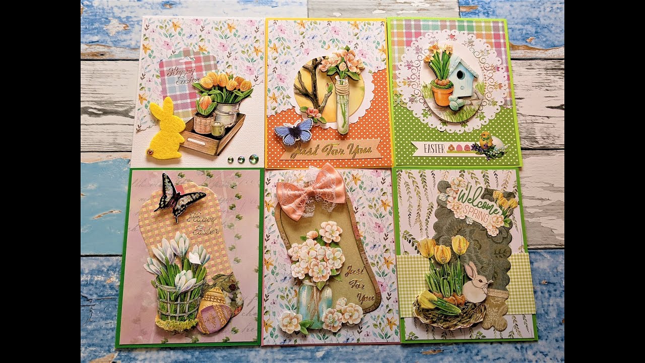 Handmade Spring Cards with new die-cut sheets - YouTube