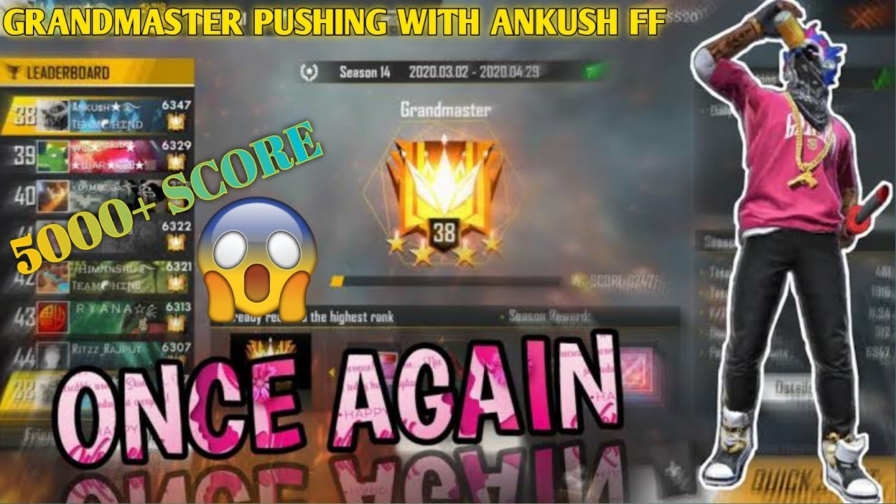 GRANDMASTER PUSHING WITH ANKUSH FF || ASUS GAMING LIVE - YouTube