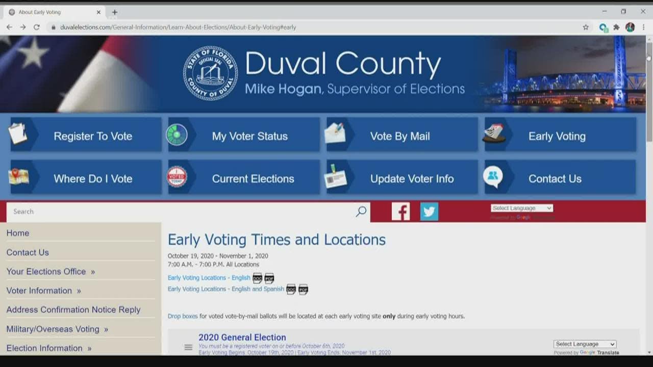 Duval County adds ballot drop box at Lot J - YouTube