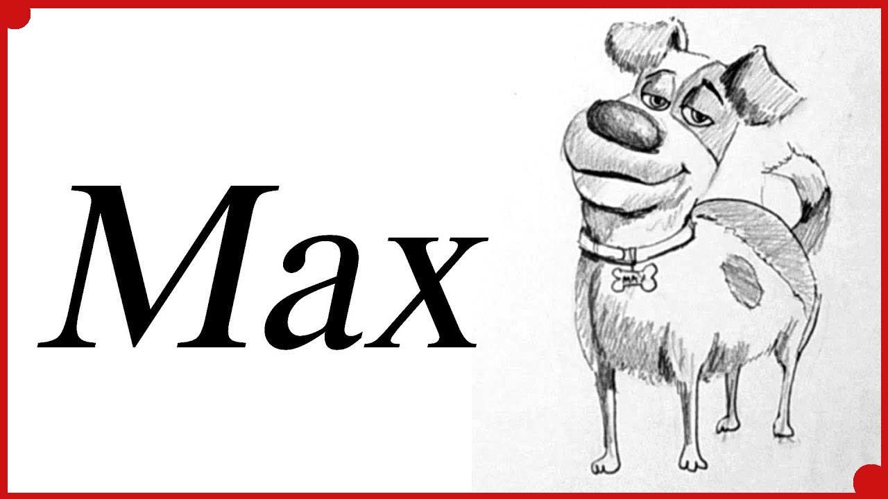 Como Dibujar a Max el Perro de Mascotas | how to draw max from the ...