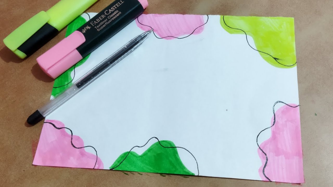 Beautiful border design(स्कूल प्रॉजेक्ट)| School project Quick Art 🎨|# ...