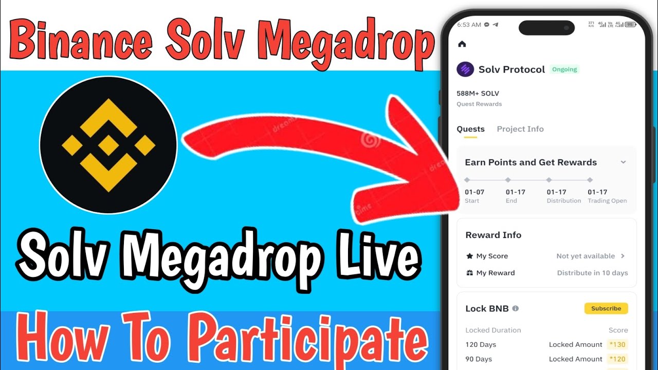 Binance Solv Megadrop Live| Binance New megadrop| How to Participate ...