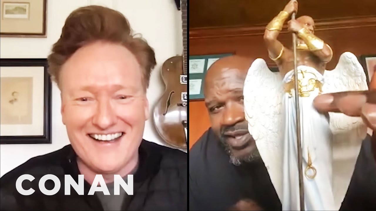 Shaquille O'Neal Carved Something For Conan | CONAN on TBS - YouTube