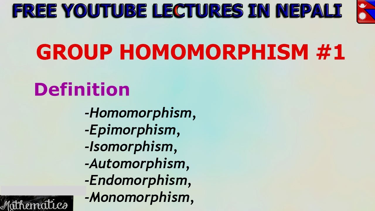 1# Homomorphism/ Isomorphism/ Epimorphism/ Automorphism / Endomorphism ...
