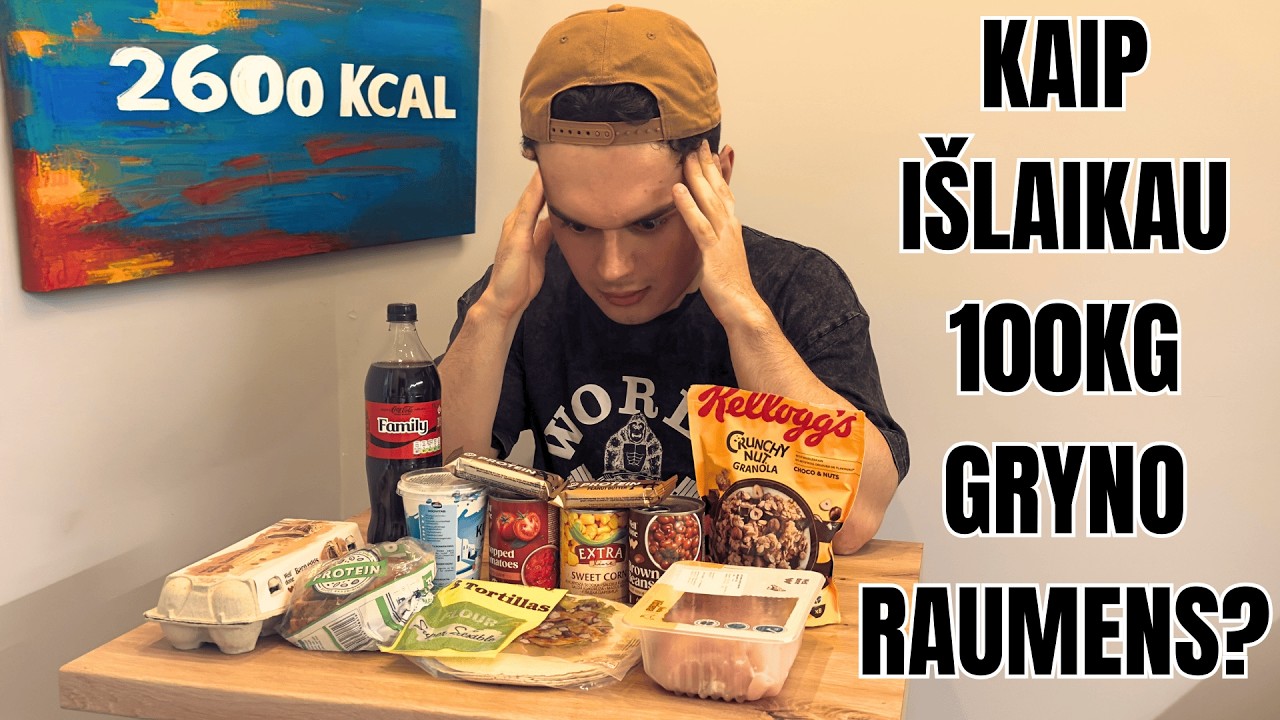Kiek reikia valgyti norint išlaikyti 100 KG gryno raumens? - YouTube