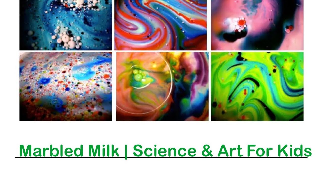 Marbled Milk | Art & Science Experiment For Kids | Learn Colours - YouTube