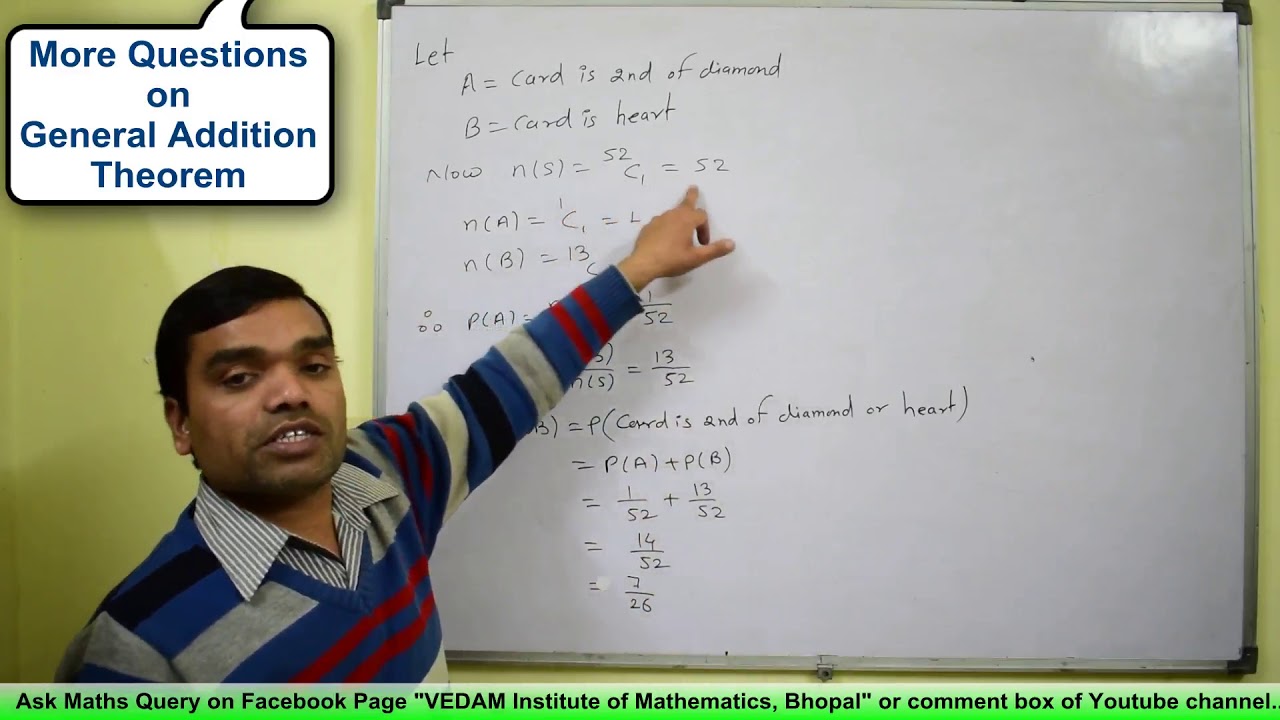 Probability - More questions on addition theorem in hindi(Lecture 7 ...