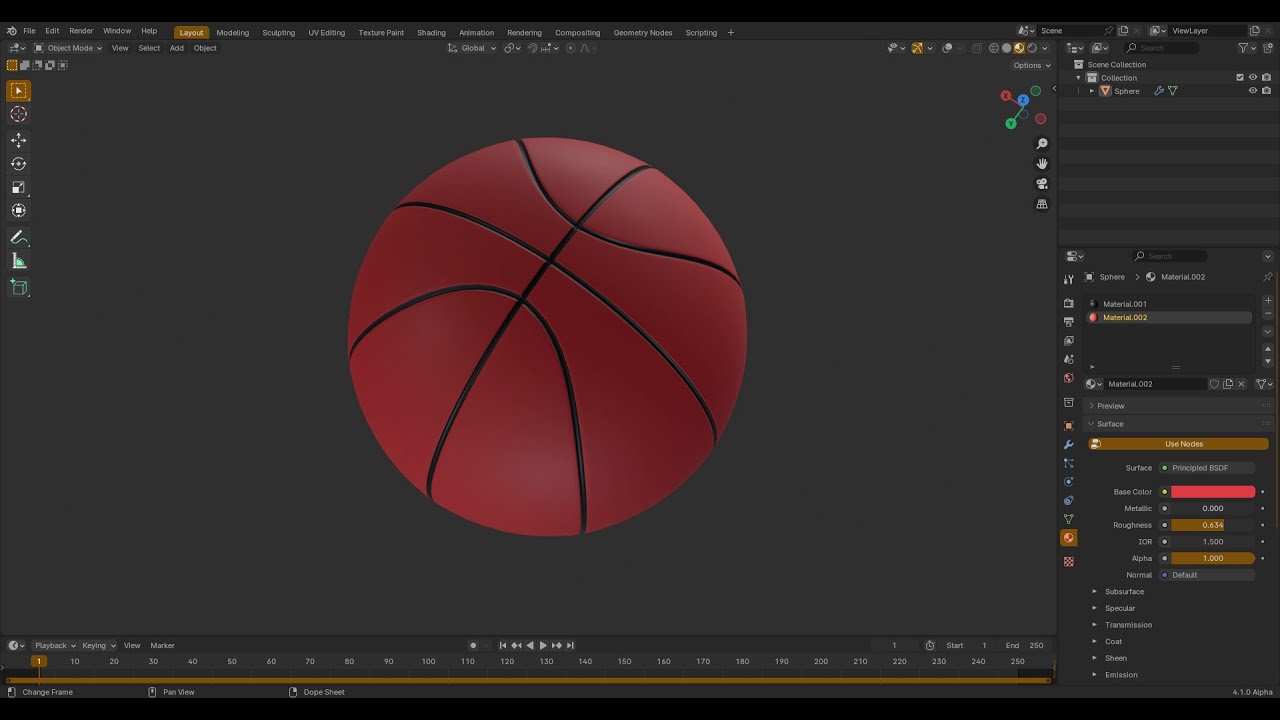 Basketball Modeling Example - Blender - YouTube