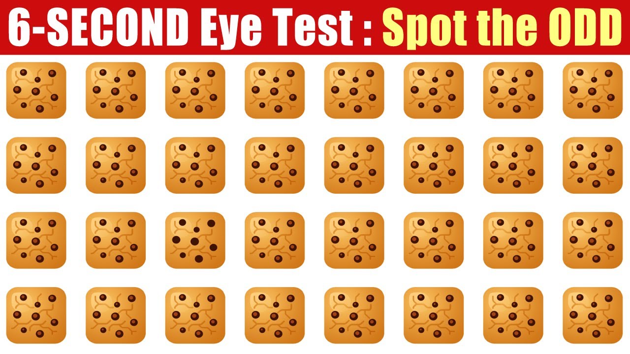 6 Second Fun Vision Test | Quick Eye Riddles FAIL | Find Odd One Out ...