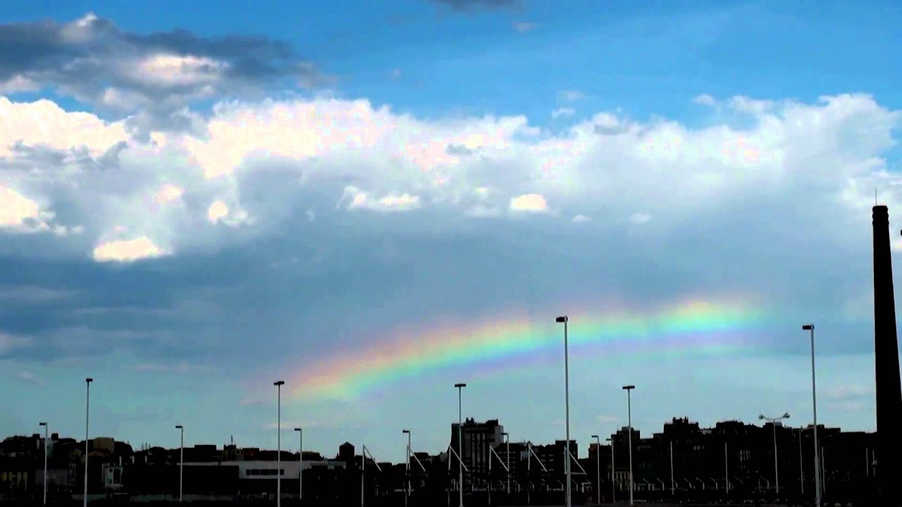 Rainbow ARCO IRIS horizontal en Gijón. Asturias - YouTube
