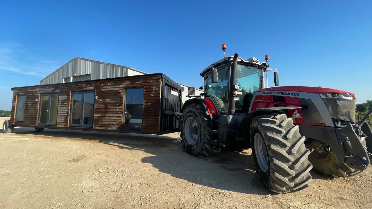 Shipping container house pulled by a tractor!!! Farm diversification ...
