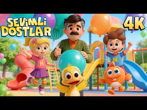 Baloncu Amca🎈Gelin Çocuklar Birlikte Sayalım 🔢 Sevimli Dostlar Bebek ve Çocuk Şarkıları I 4K