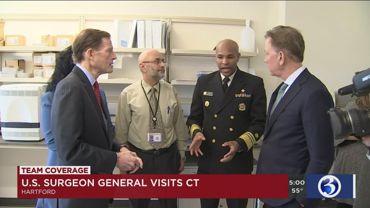 Video: U.S. surgeon general visits state lab - YouTube