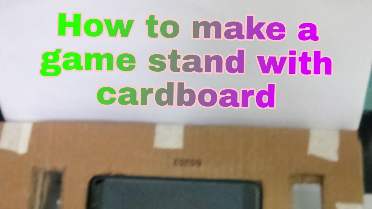 How to make a game stand with cardboard - YouTube