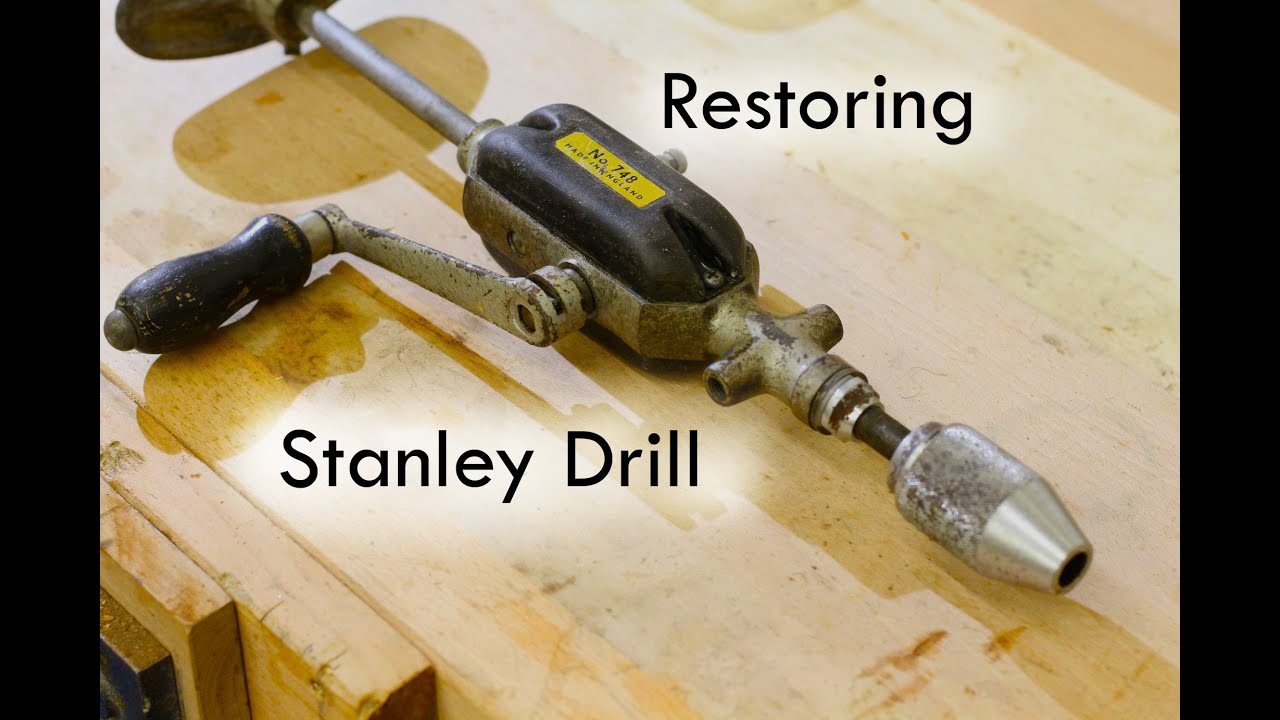 Restoring a British made Stanley 748 drill using special rust removing chemicals - YouTube