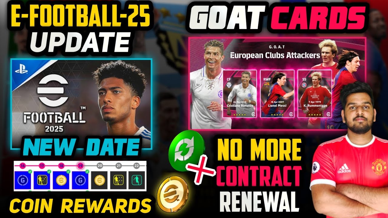 New Goat Card🥵 & E-FOOTBALL 2025 Update Date| New Coin Reward | No More ...