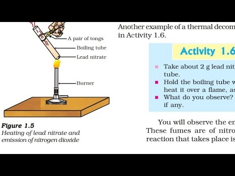 Science | Activity 1.6 | Decomposition of Lead Nitrate Pb(NO3)2 - YouTube