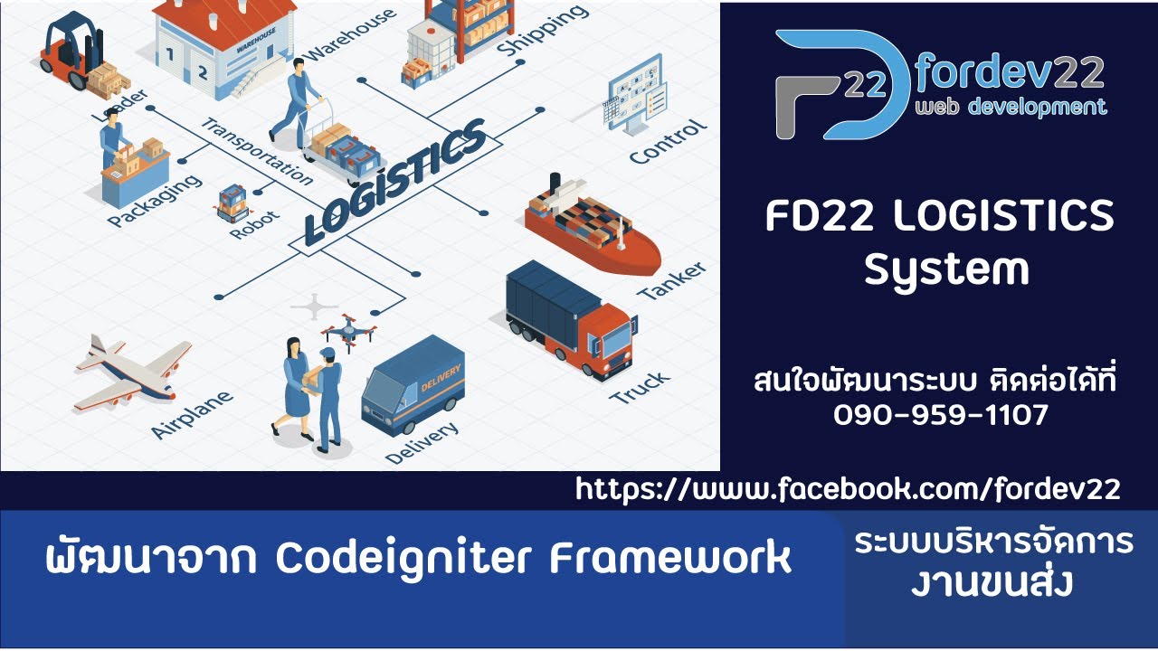 ตัวอย่างผลงาน FD22 Logistic 2020 ระบบบริหารจัดการขนส่ง - YouTube