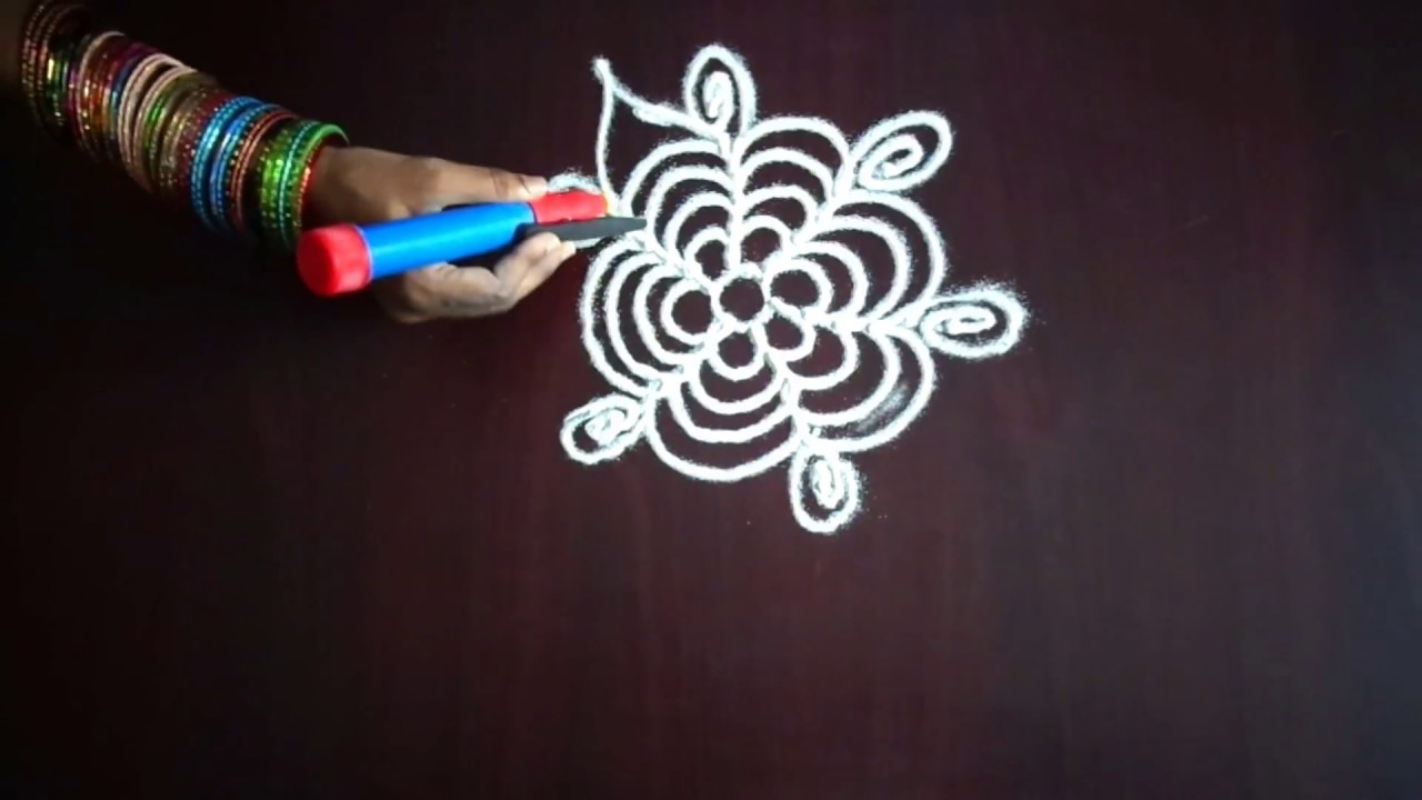 How to use rangoli pen | Simple rangoli designs | easy rangoli designs ...