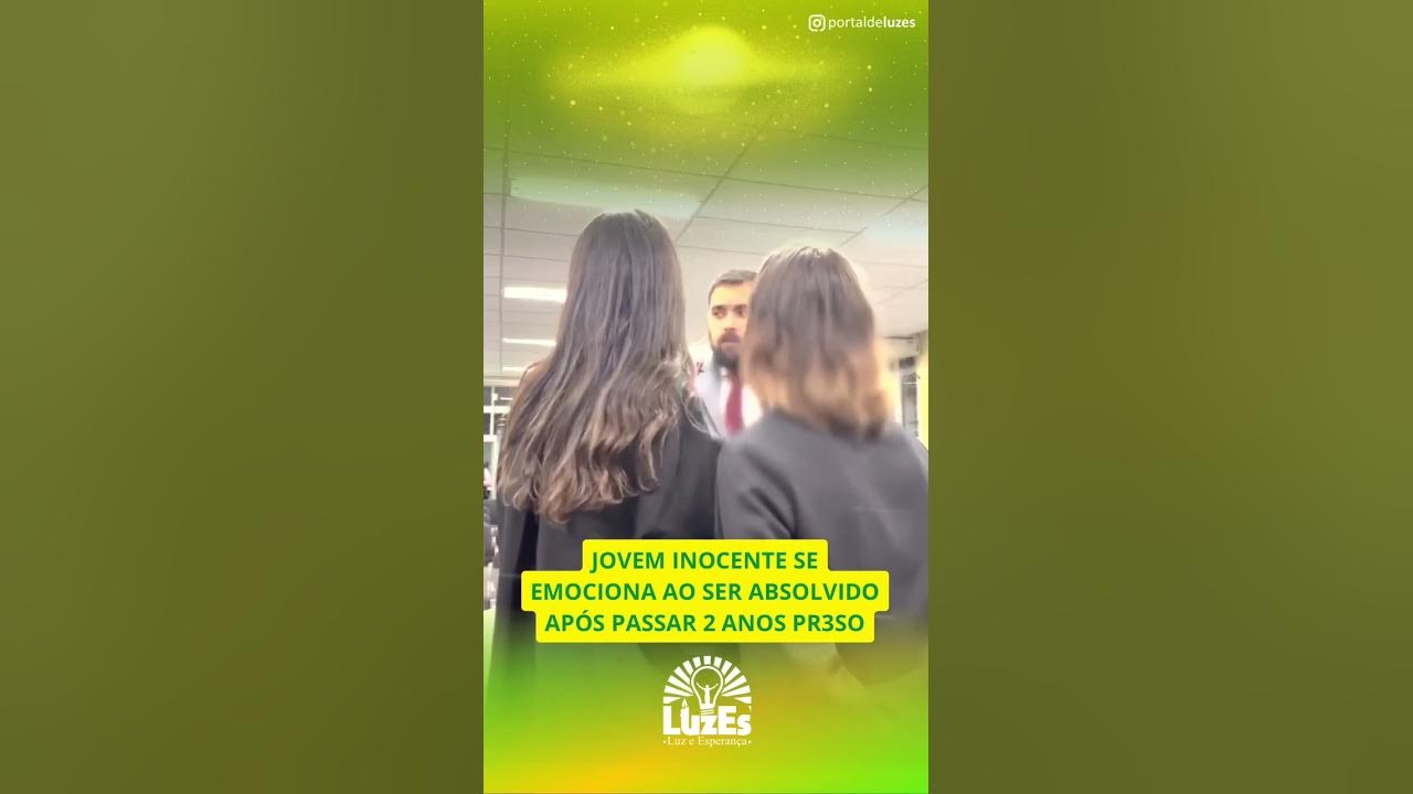 Jovem inocente se emociona ao ser absolvido após passar 2 anos preso - YouTube