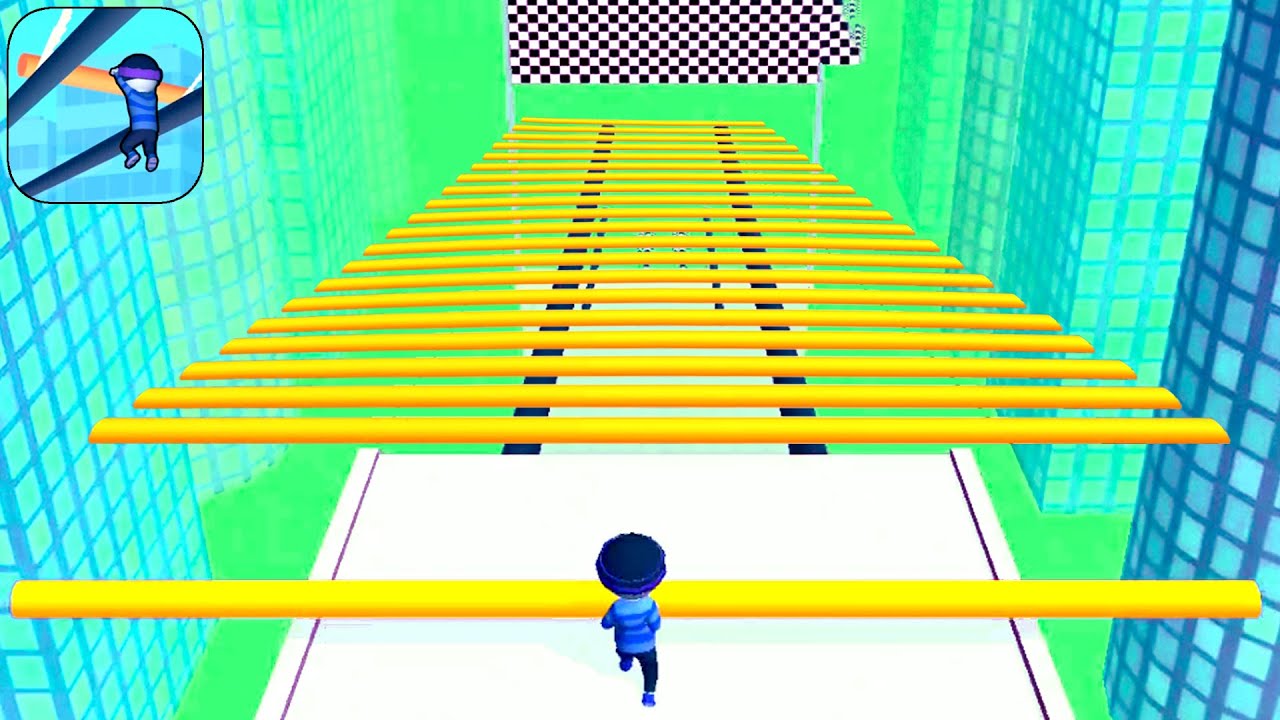 Satisfying Mobile Games: Roof Rails, Flying Cut, Cube Surfer, Tall Man ...