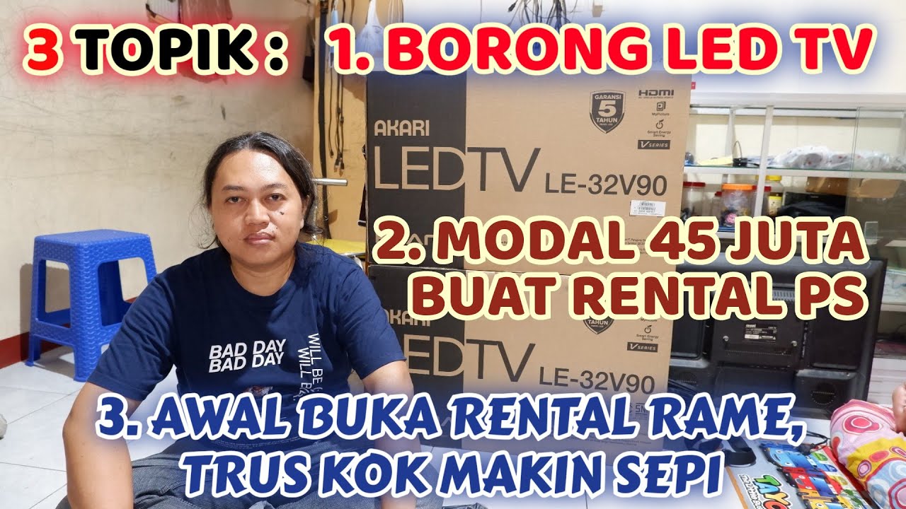 BORONG LED TV, MODAL BUKA RENTAL PS, AWAL BUKA RENTAL PS RAME...,TAPI ...