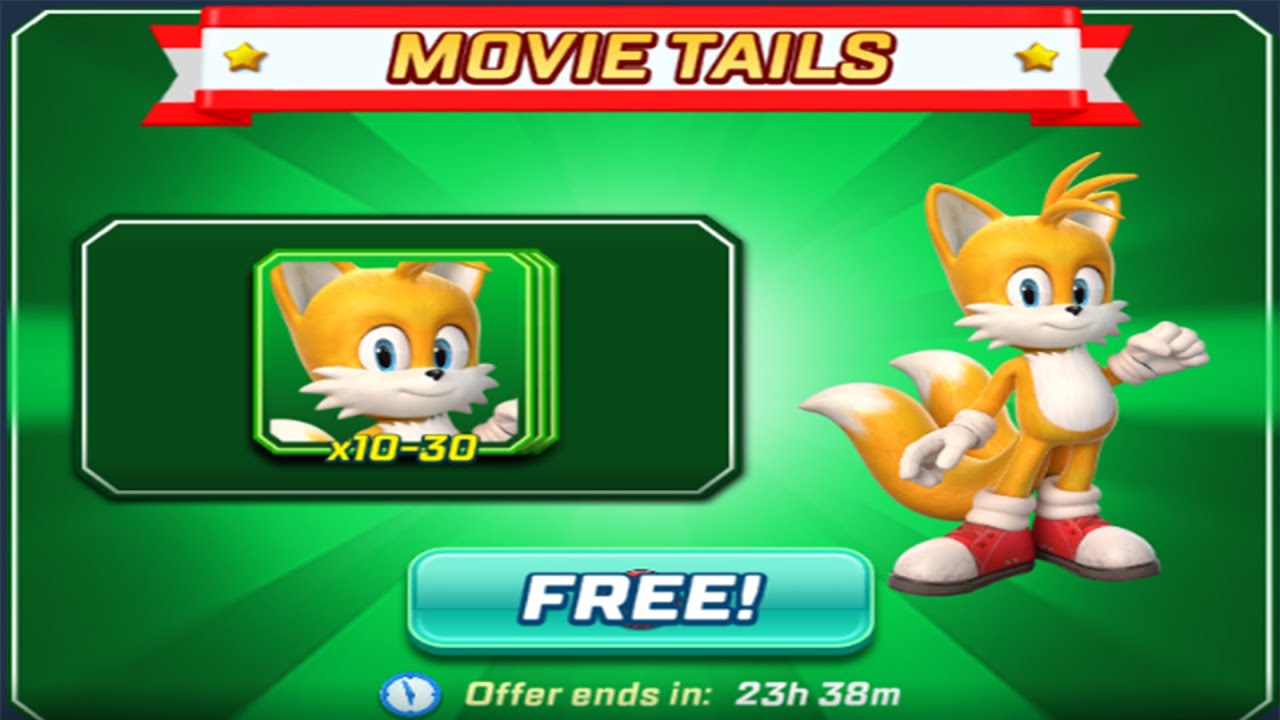 Sonic Forces Speed Battle - Movie Tails Event Free Cards (android, ios ...