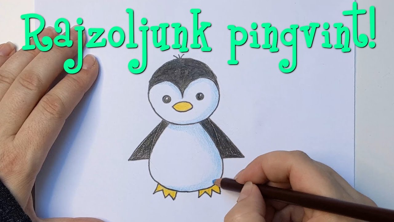 Rajzoljunk pingvint! - YouTube
