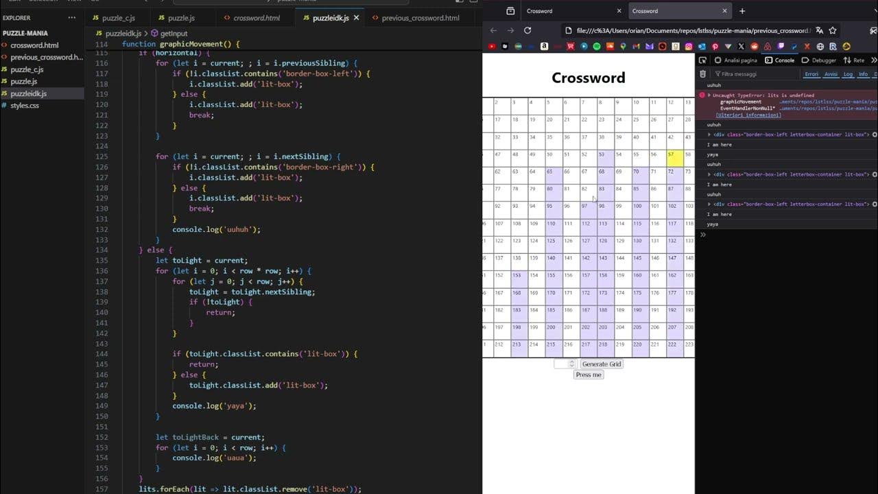 Making a Javascript Crossword Puzzle Maker Part 1 - YouTube