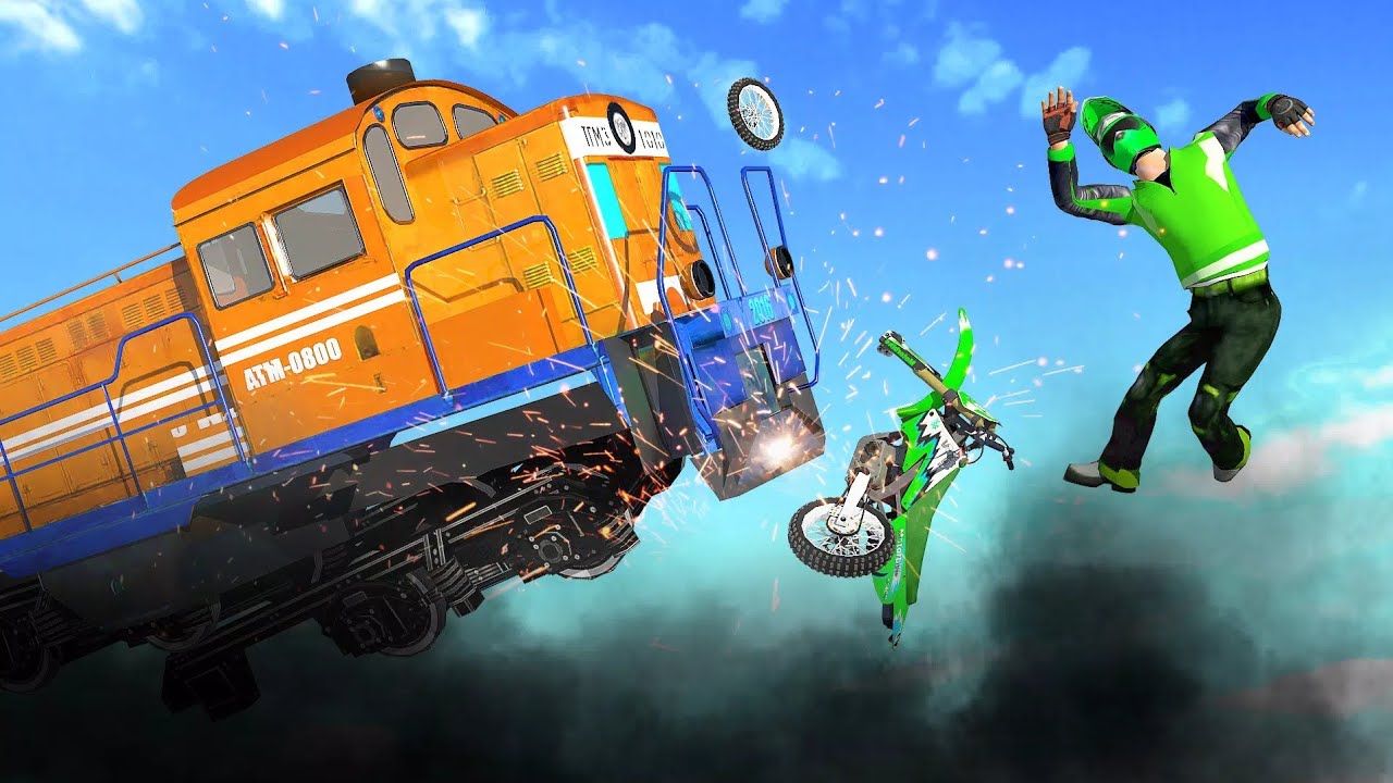 bike vs train top speed train race challenge games - android gameplay ...
