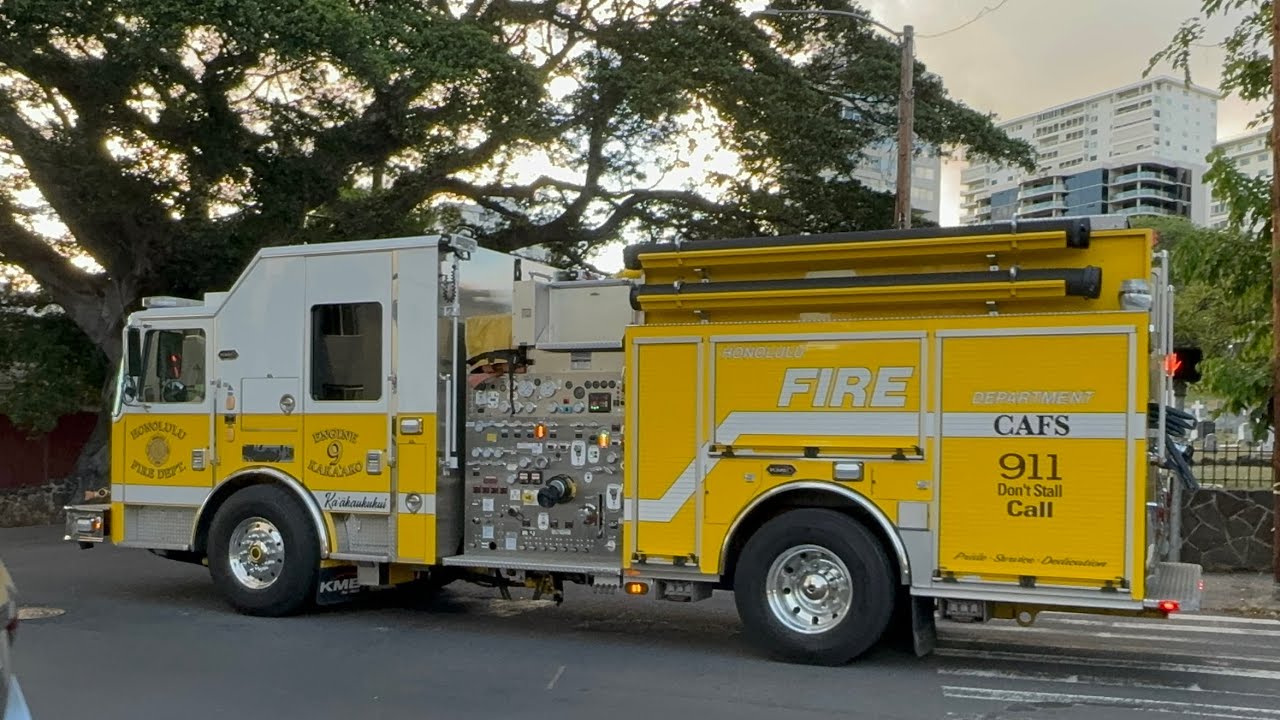 Honolulu fire department engine 9 head A quarter - YouTube