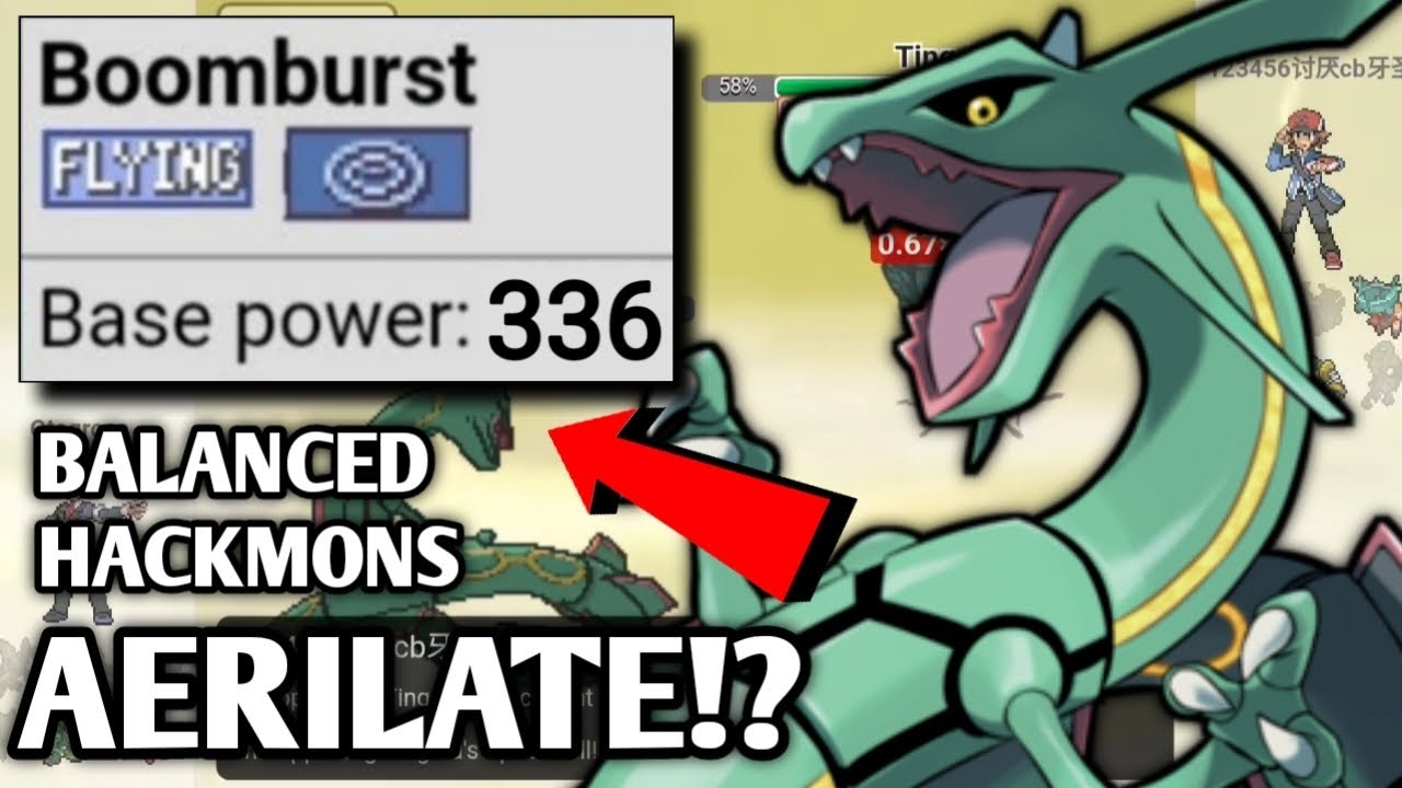 "AERILATE BOOMBURST" RAYQUAZA IS INSANE IN BALANCED HACKMONS | POKEMON ...
