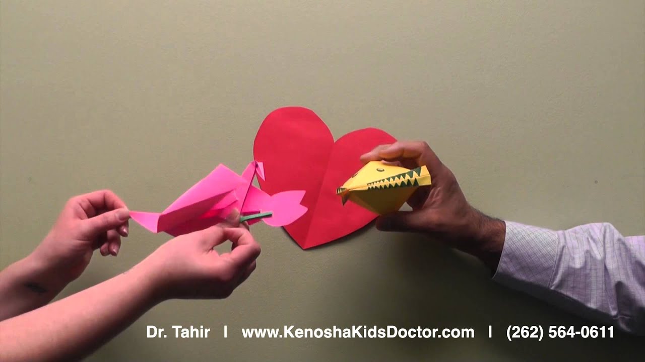 What Does Mr. Origami Chomper Say To Ms. Origami Bird On Valentine's ...