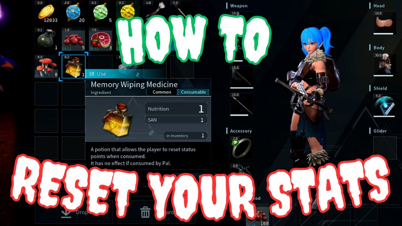 PALWORLD - HOW TO RESET YOUR STATS - YouTube